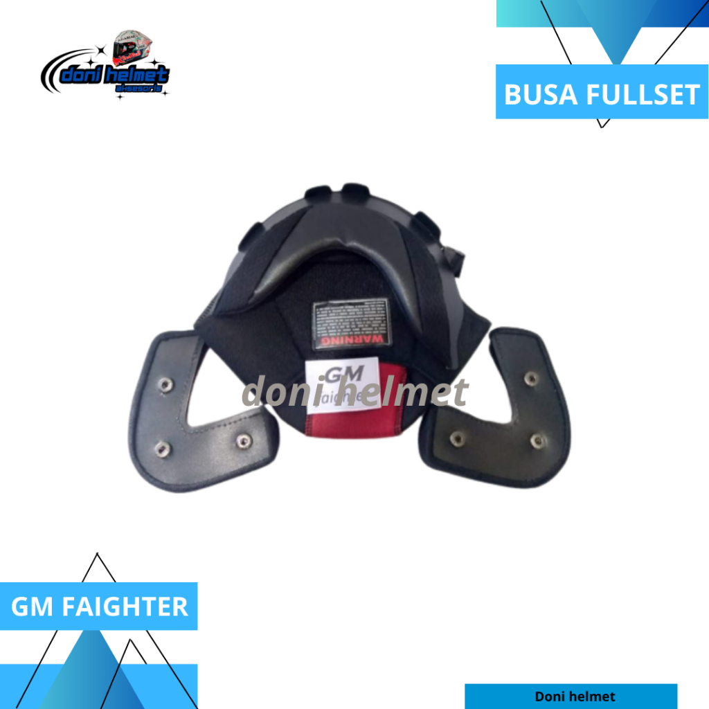 Jual Busa Helm GM Fighter Pipi S M L Fullset Klik Besi Custom Half Face ...