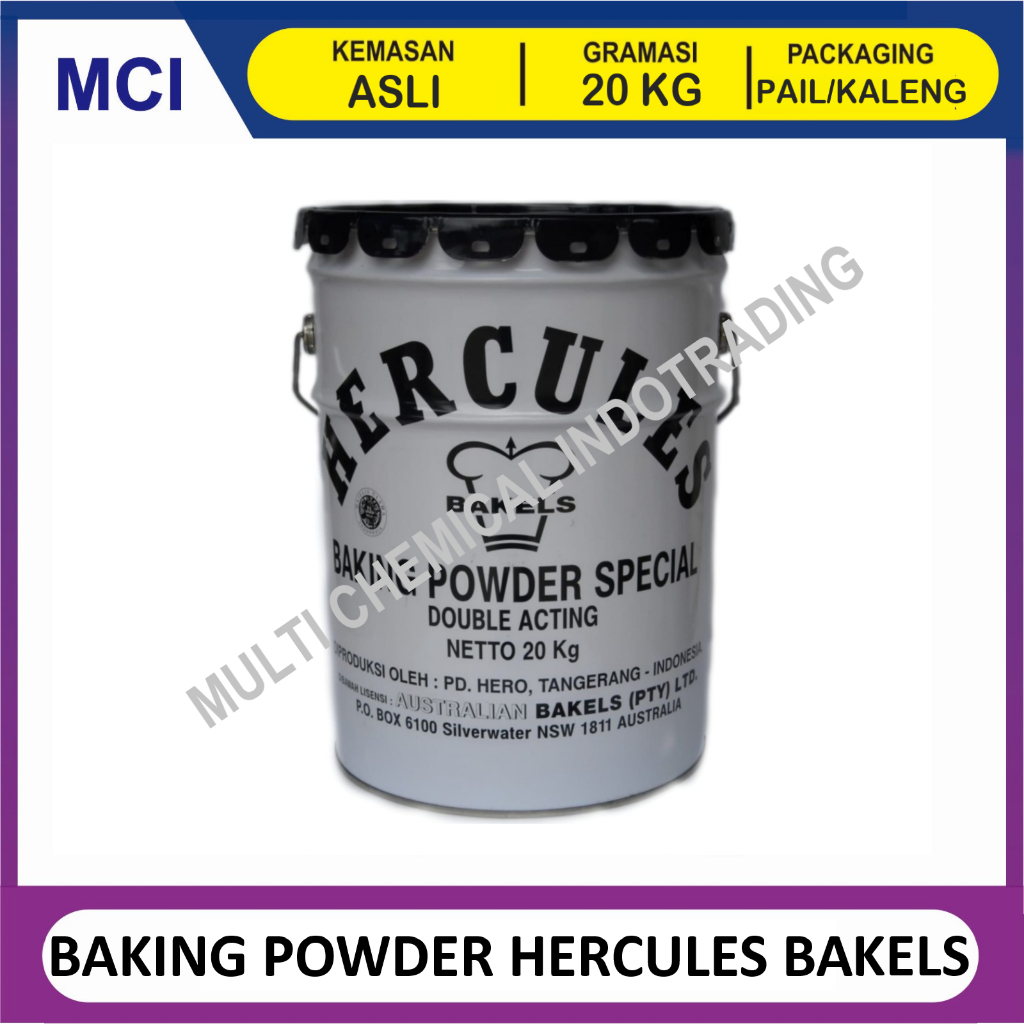 Jual BAKING POWDER SPECIAL HERCULES BAKELS DOUBLE ACTING - 1 PAIL 20 KG ...