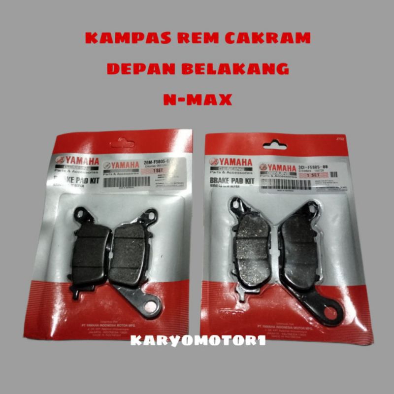 Jual SATUPAKET Kampas Rem Cakram Yamaha N-max Kampas Rem Cakram Depan Belakang N-MAX | Shopee ...