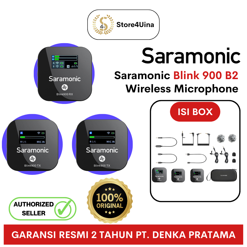 Jual Saramonic Blink 900 B2 2.4GHz Dual-Channel Wireless Microphone ...