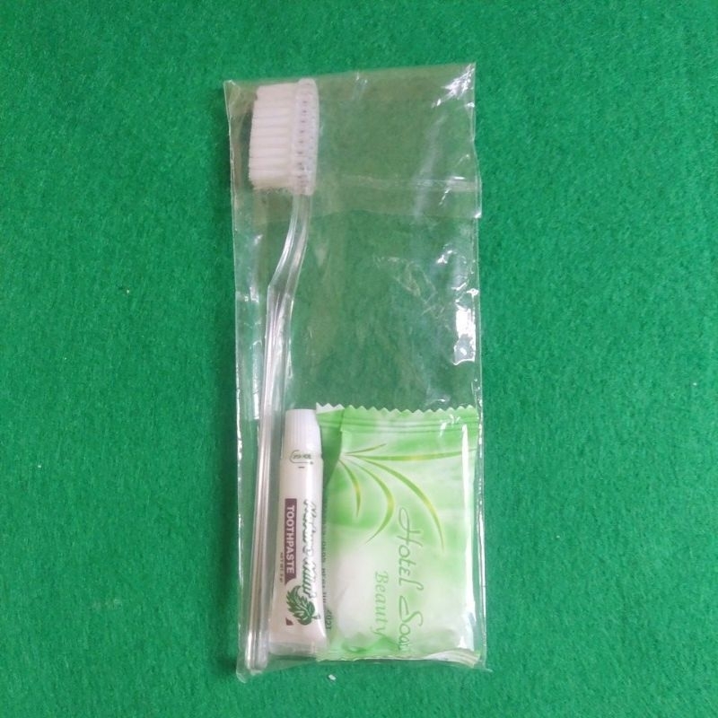Jual paket sikat gigi kristal, pasta/odol dan sabun hotel 50 pcs (HJ ...