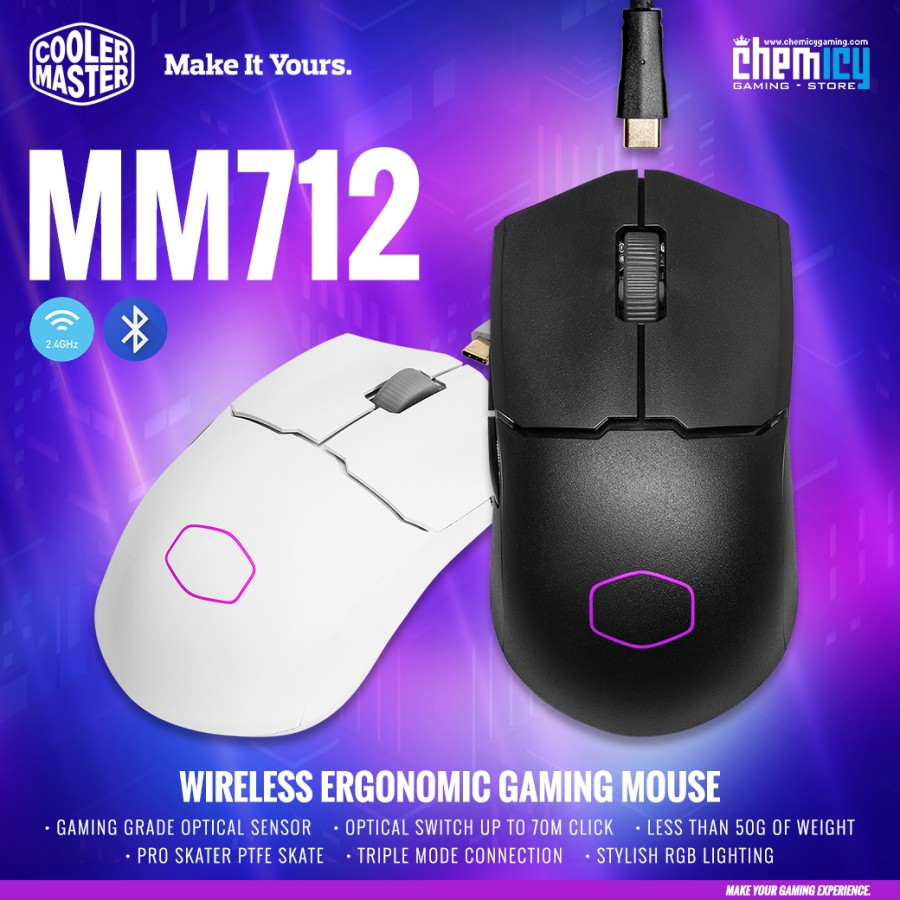 Jual Cooler Master MM712 / MM-712 Wireless Gaming Mouse | Shopee Indonesia