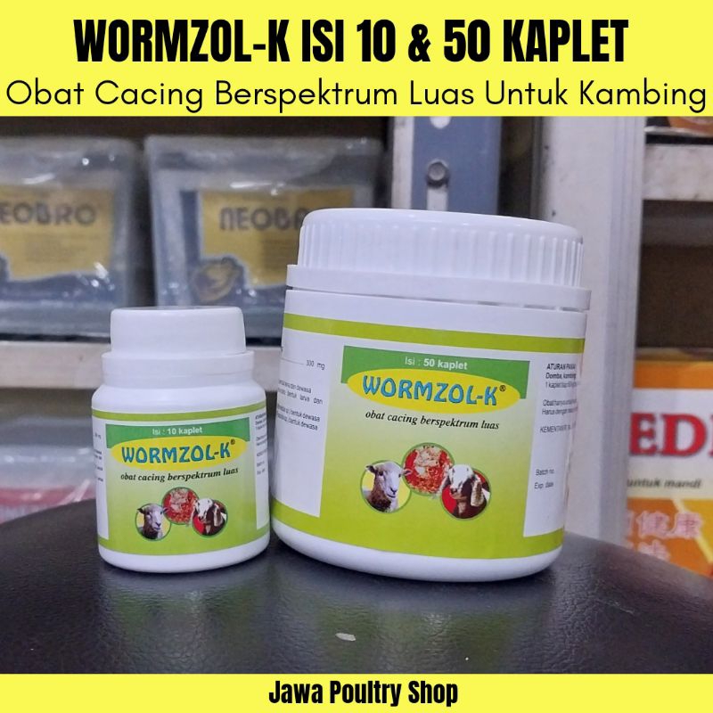Jual WORMZOL-K Isi 10 & 50 Kaplet ORIGINAL - Obat Cacing untuk Kambing ...