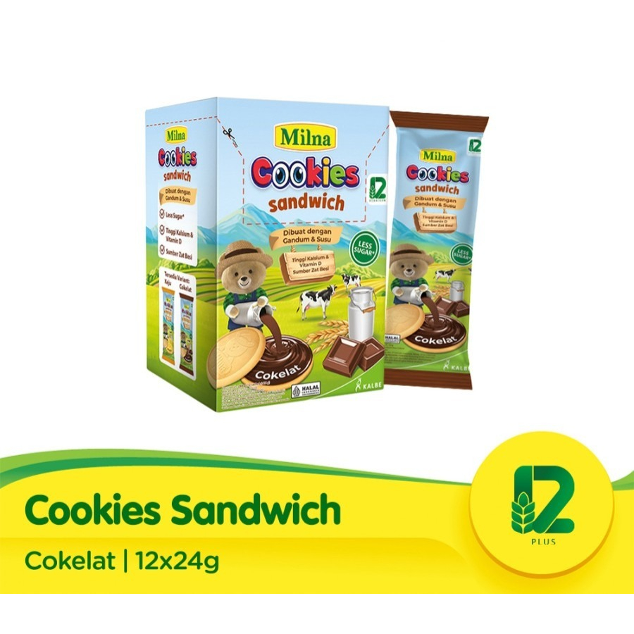 Jual MILNA Cookies Sandwich Biskuit Snack Bayi Anak Camilan Gandum Susu ...