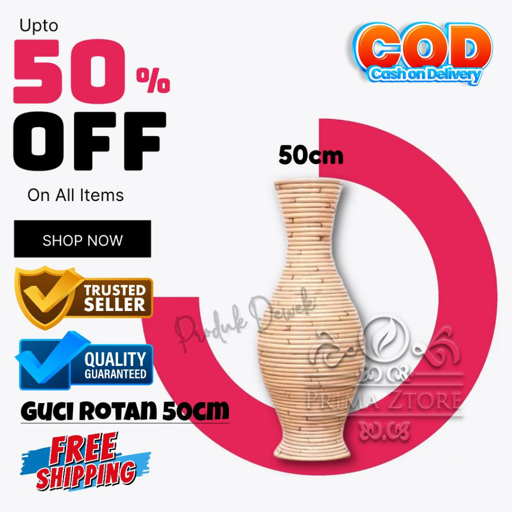 Jual BIG PROMO!!! Guci Vas Bunga 50cm-70cm Untuk Hiasan Dekorasi Ruang ...