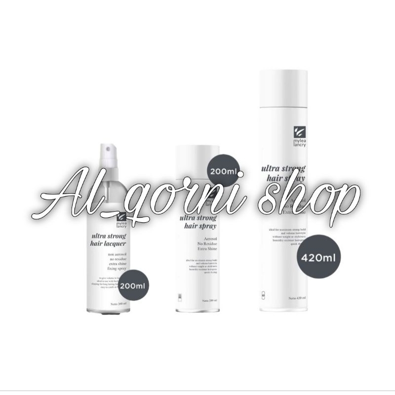 Jual Mylea Lancry Ultra Strong Hair Spray / Hair Lacquer 420ml / 200ml ...