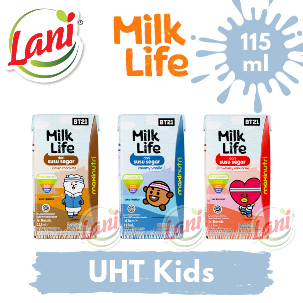 Jual Milk Life Susu UHT Vanilla / Chocolate / Strawberry 115ml Susu ...