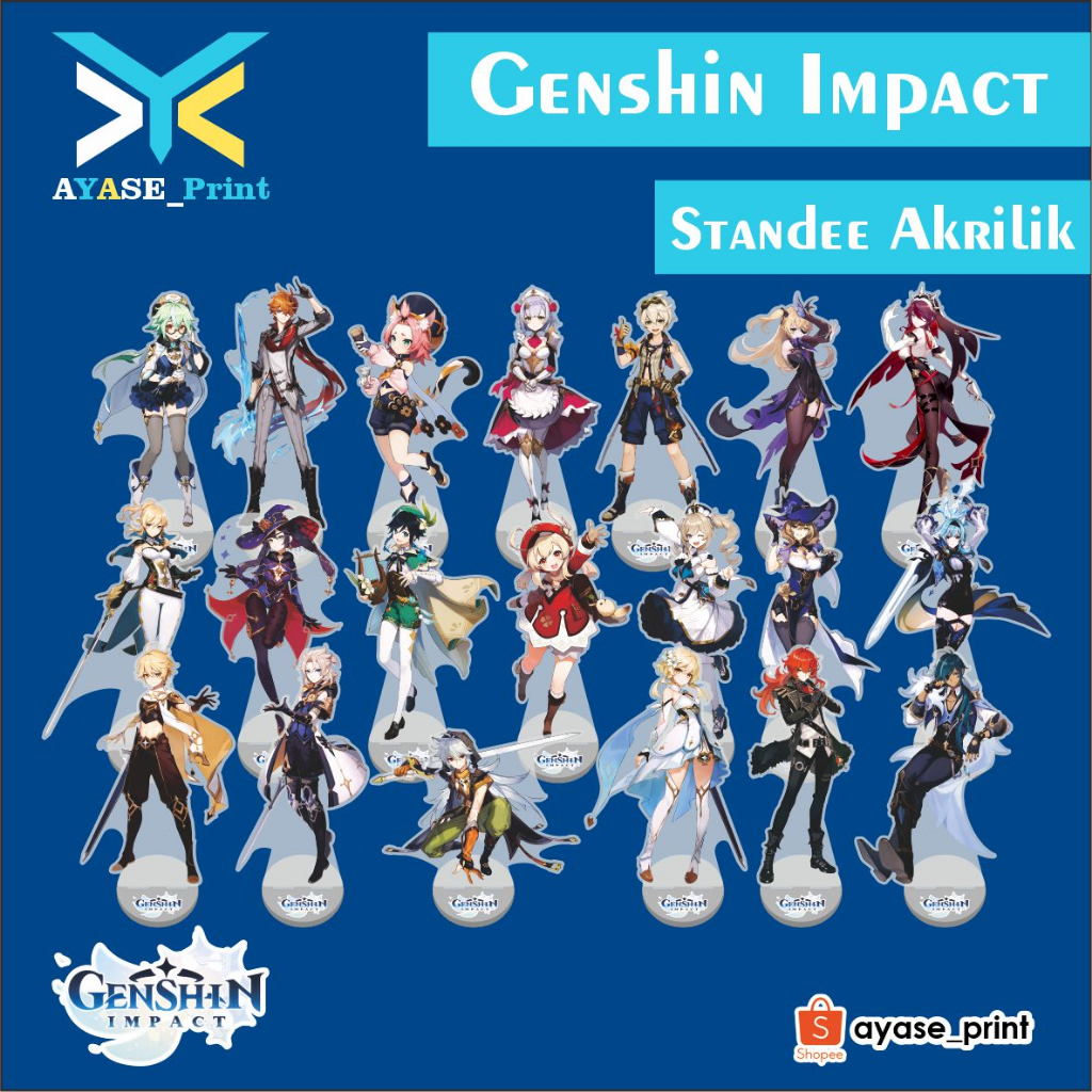 Jual GENSHIN IMPACT MONSTADT Akrilik Standee Aether Albedo Amber ...