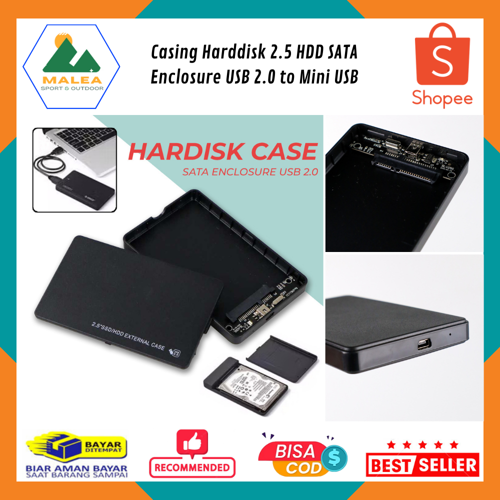 Jual Casing Harddisk 2.5 HDD SATA Enclosure USB 2.0 to Mini USB ...