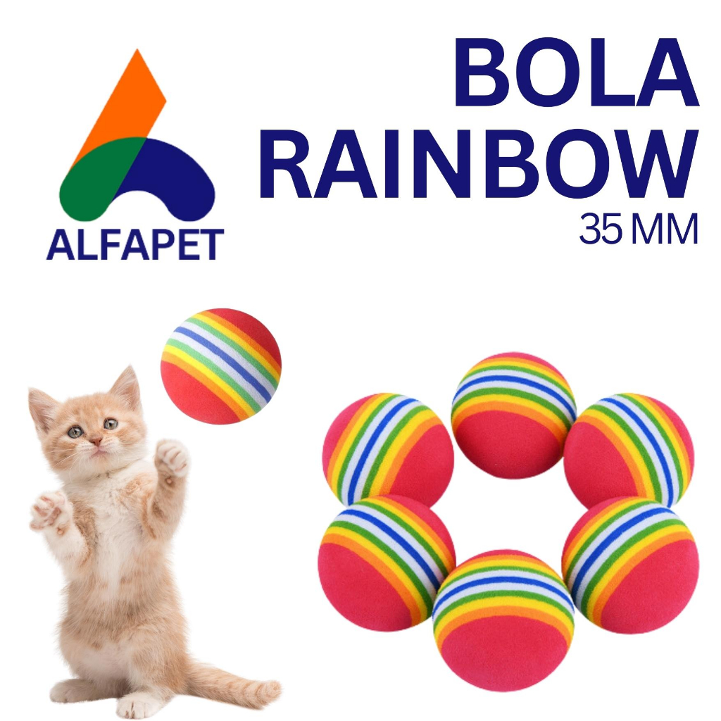 Jual Bola rainbow mainan kucing | Shopee Indonesia