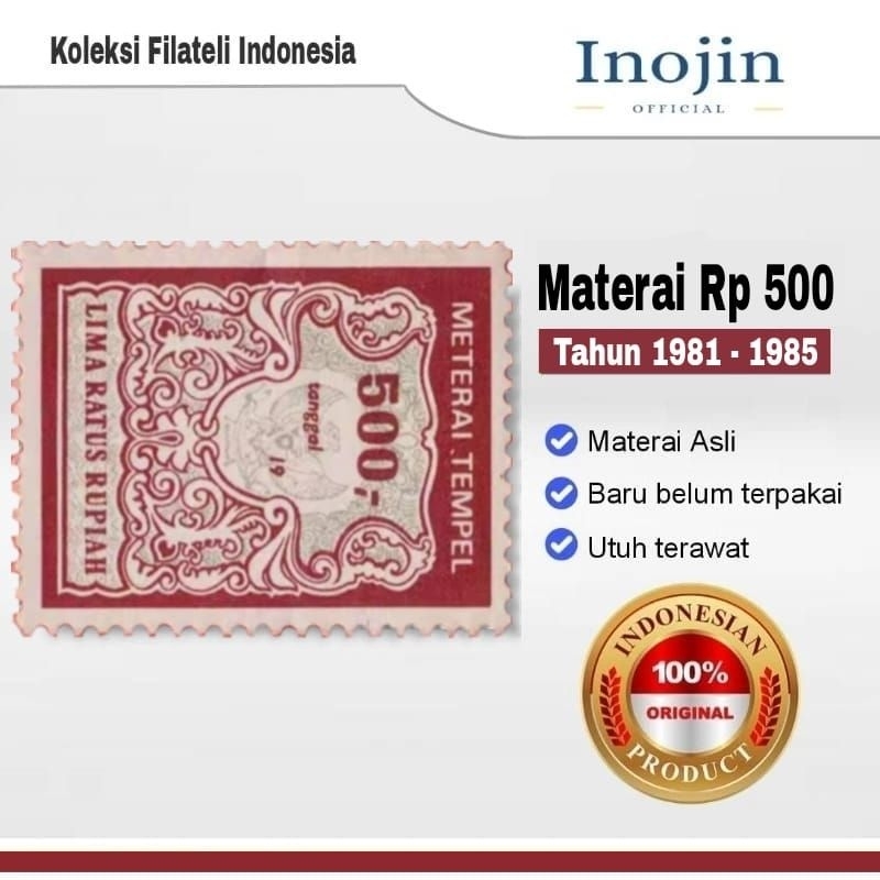 Jual Materai 500 Rupiah Tahun 1981 1982 1983 1984 1985 Perangko Matrai ...