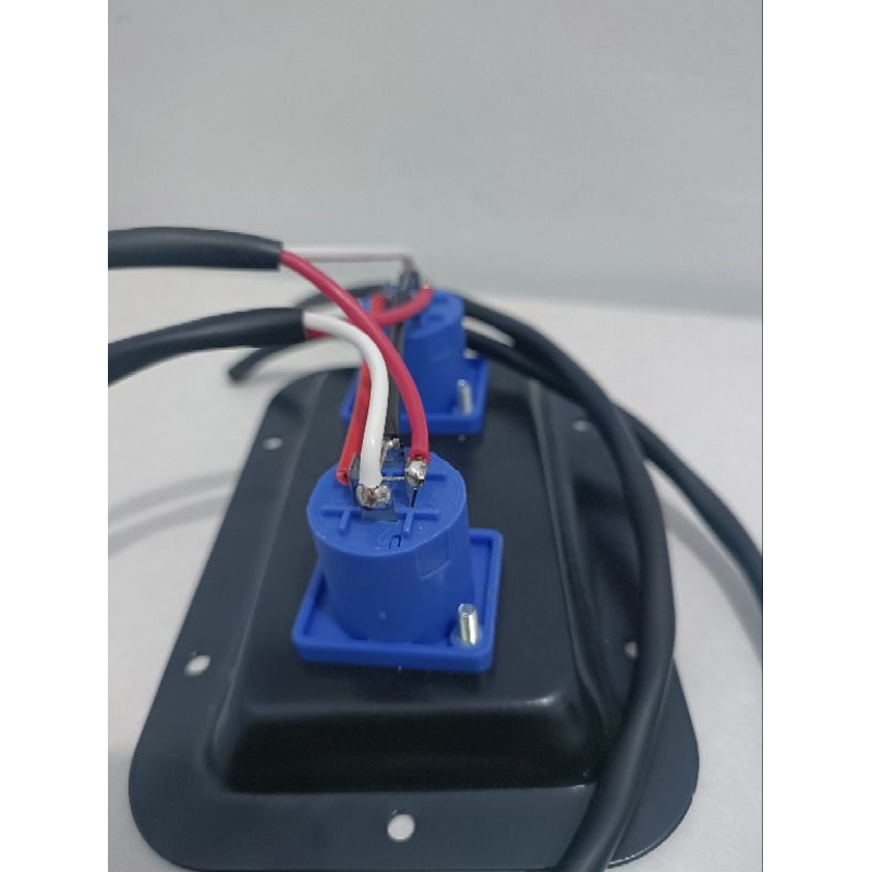 Jual PLAT BOX SPEAKER BESI 13,5 X 9CM WITH DUA OUTPUT KABEL SPEAKER ...
