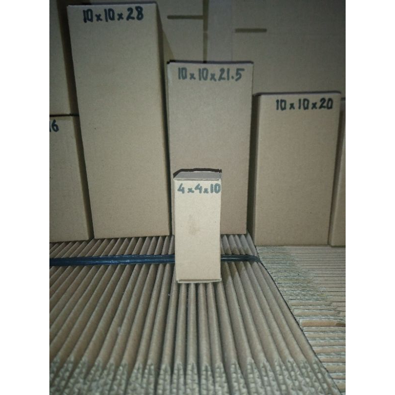 Jual kardus packing 4x4x10 cm die cut kuncian | Shopee Indonesia
