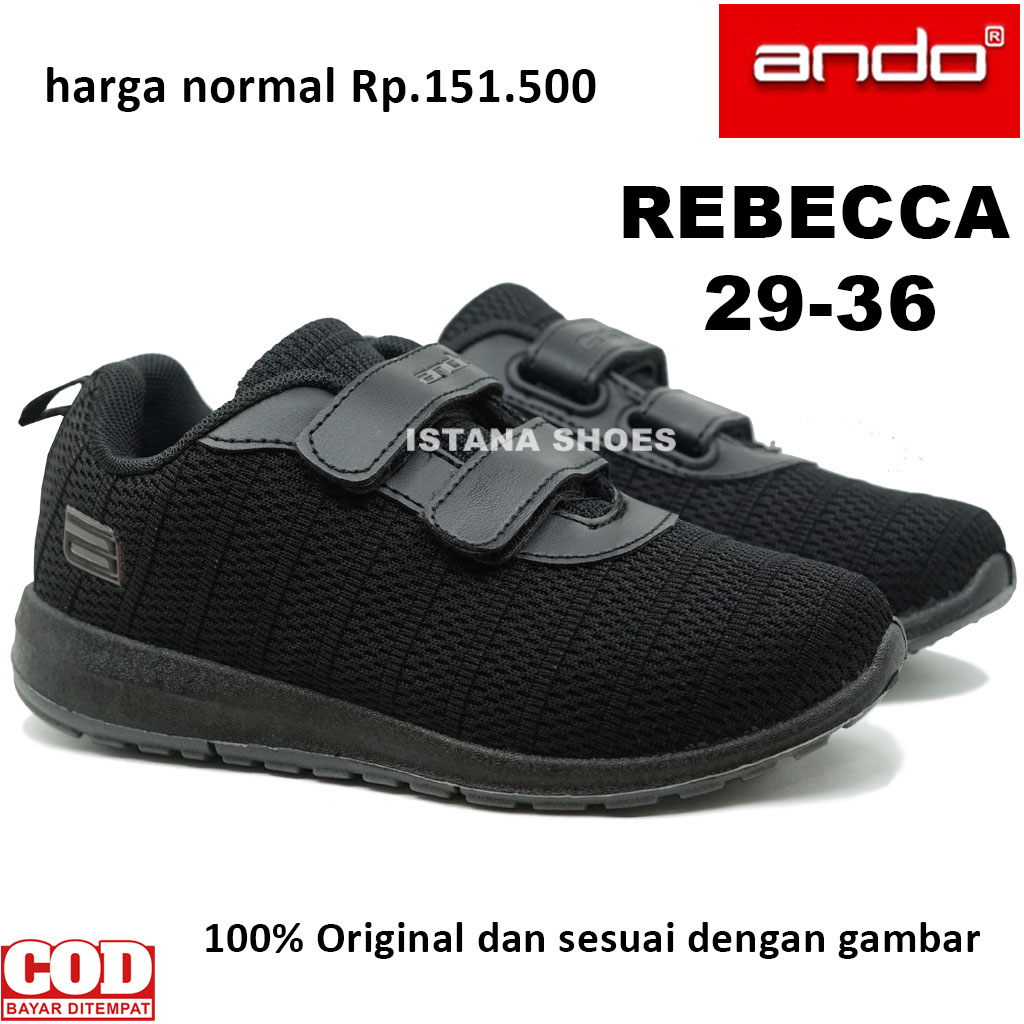 Jual Sepatu Sekolah Anak Hitam Laki Laki Perempuan PAUD TK SD Ando ...