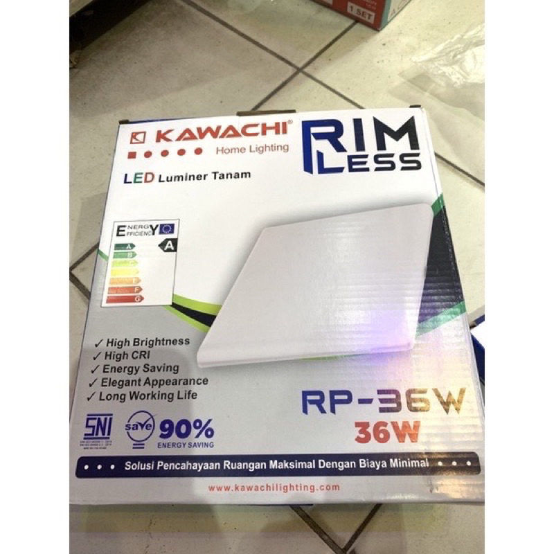 Jual LAMPU LED PANEL DOWNLIGHT RIMLESS KAWACHI PUTIH BENTUK KOTAK 10 ...