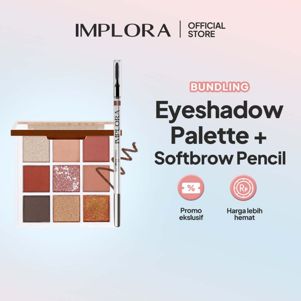 Jual Implora Promo Eyeshadow Palette + Softbrow | Shopee Indonesia