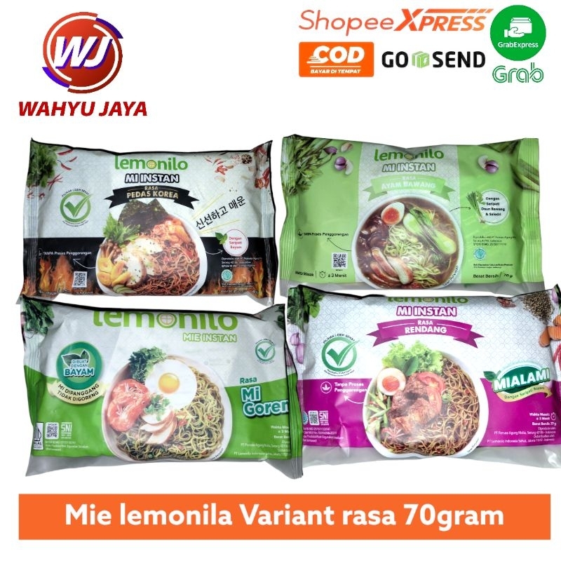 Jual mie lemonilo Variant 70gram | Shopee Indonesia