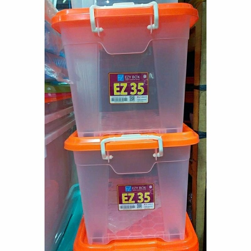 Jual box container tebal transfaran ukuran 35 L/ box azy box | Shopee ...