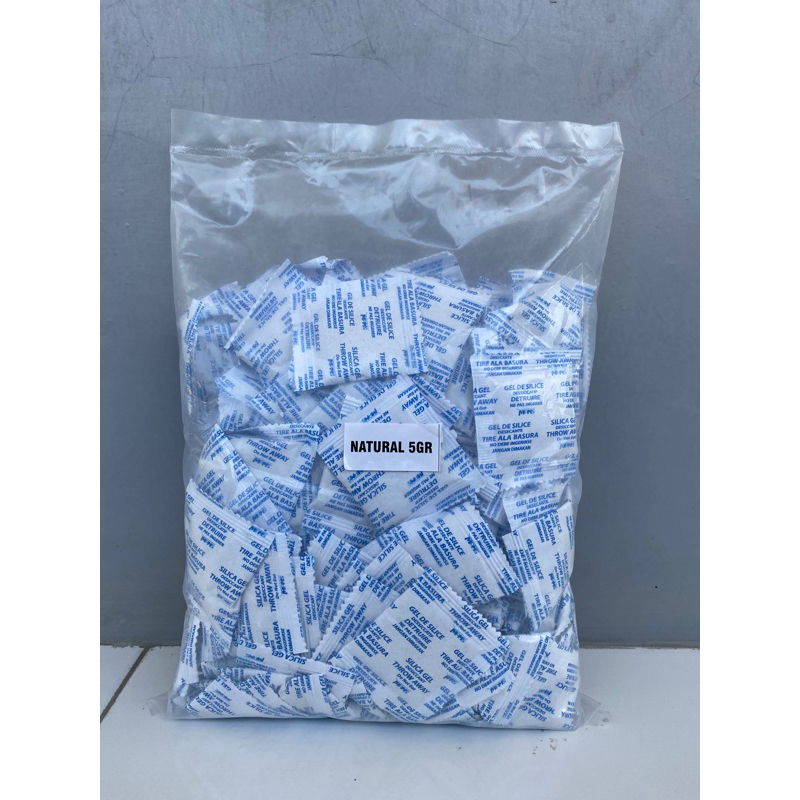 Jual Silica Gel Natural 5gr Food grade Tersertifikasi | Shopee Indonesia