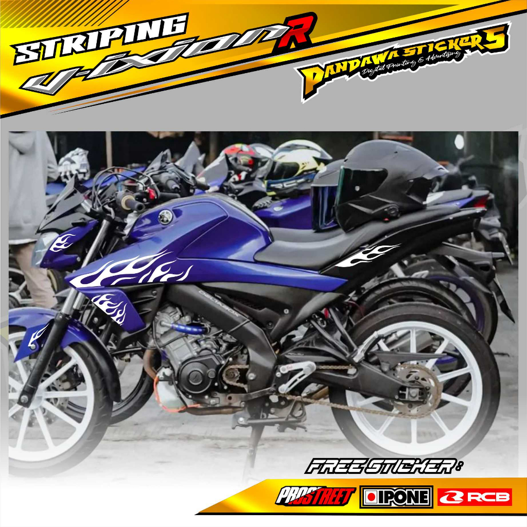 Jual STRIPING VARIASI MOTOR YAMAHA VIXION R DESAIN API / STICKER LIST ...