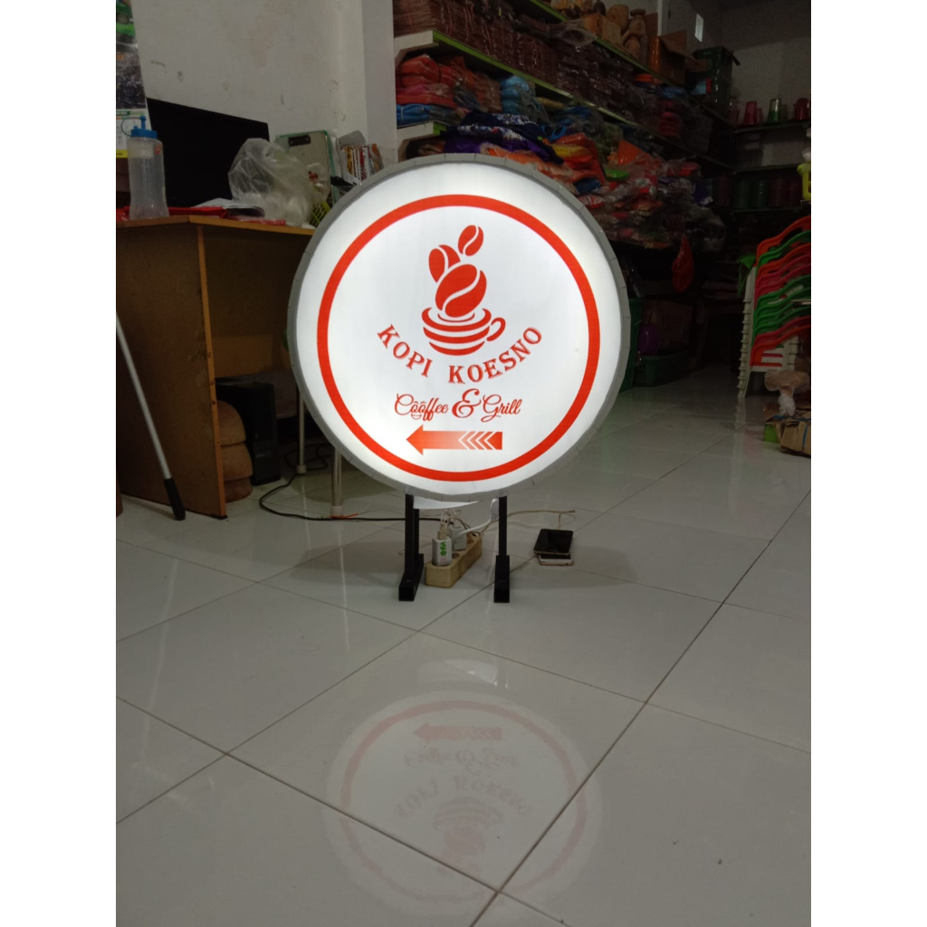 Jual neon box bulat 2sisi 60cm | Shopee Indonesia