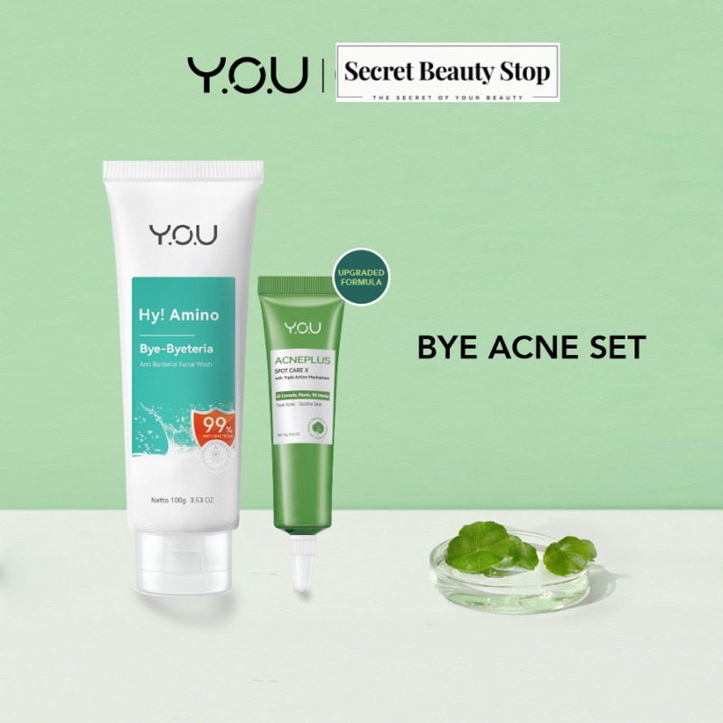 Jual SPECIAL YOU Bye-bye Acne Bundle Set, YOU Hy Amino Bye-byeteria Facial Wash & NEW UPGRADED ...