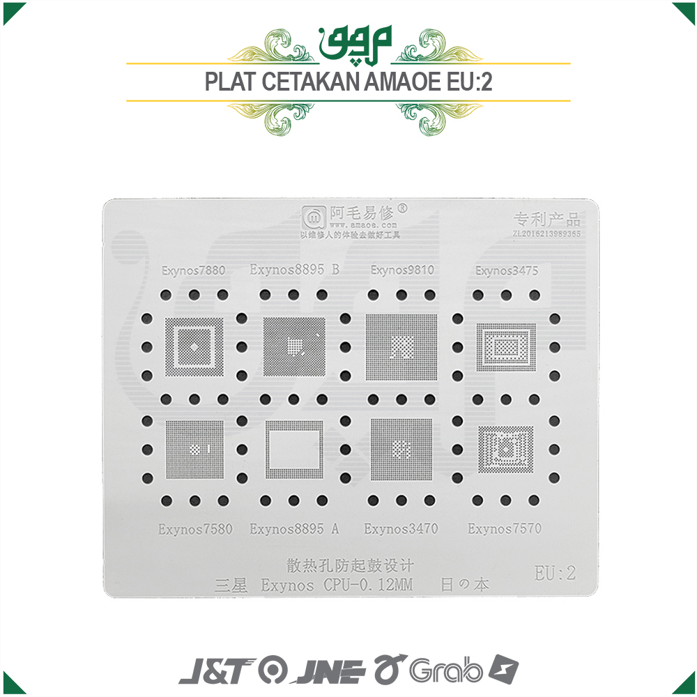 Jual Plat Eu:2 Amaoe / Cetakan Ic Bga Amaoe / Amaoe Stensil Eu:2untuk Samsung Exynos7880 8895 B ...