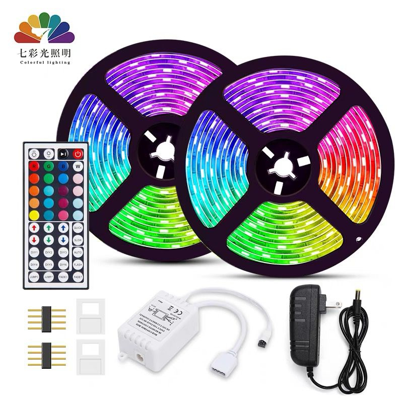 Jual Paket Lampu Led Strip 5050 3528 2835 Rgb 5m 10m Ip44 Ip33 Rgb