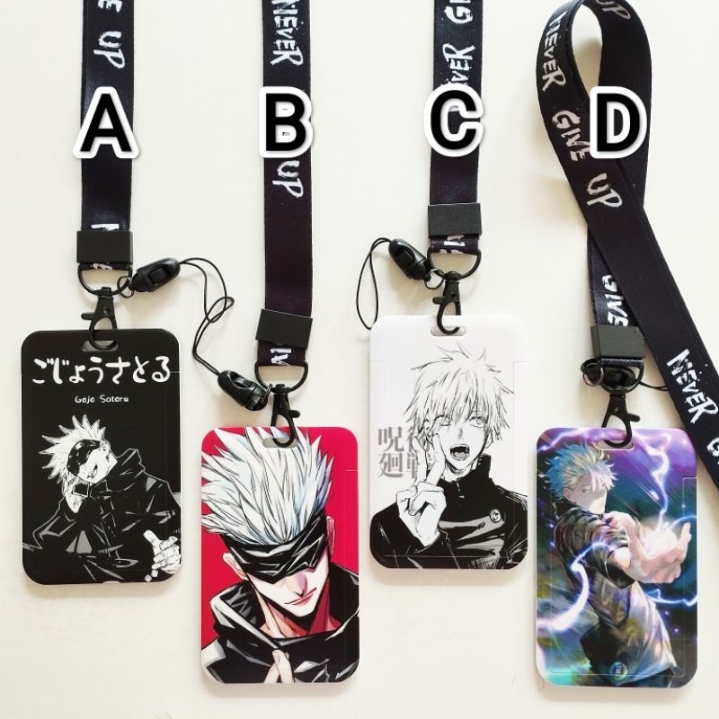 Jual Gojou Satoru Jujutsu Kaisen ID Card Holder Lanyard 1 Name Tag ...
