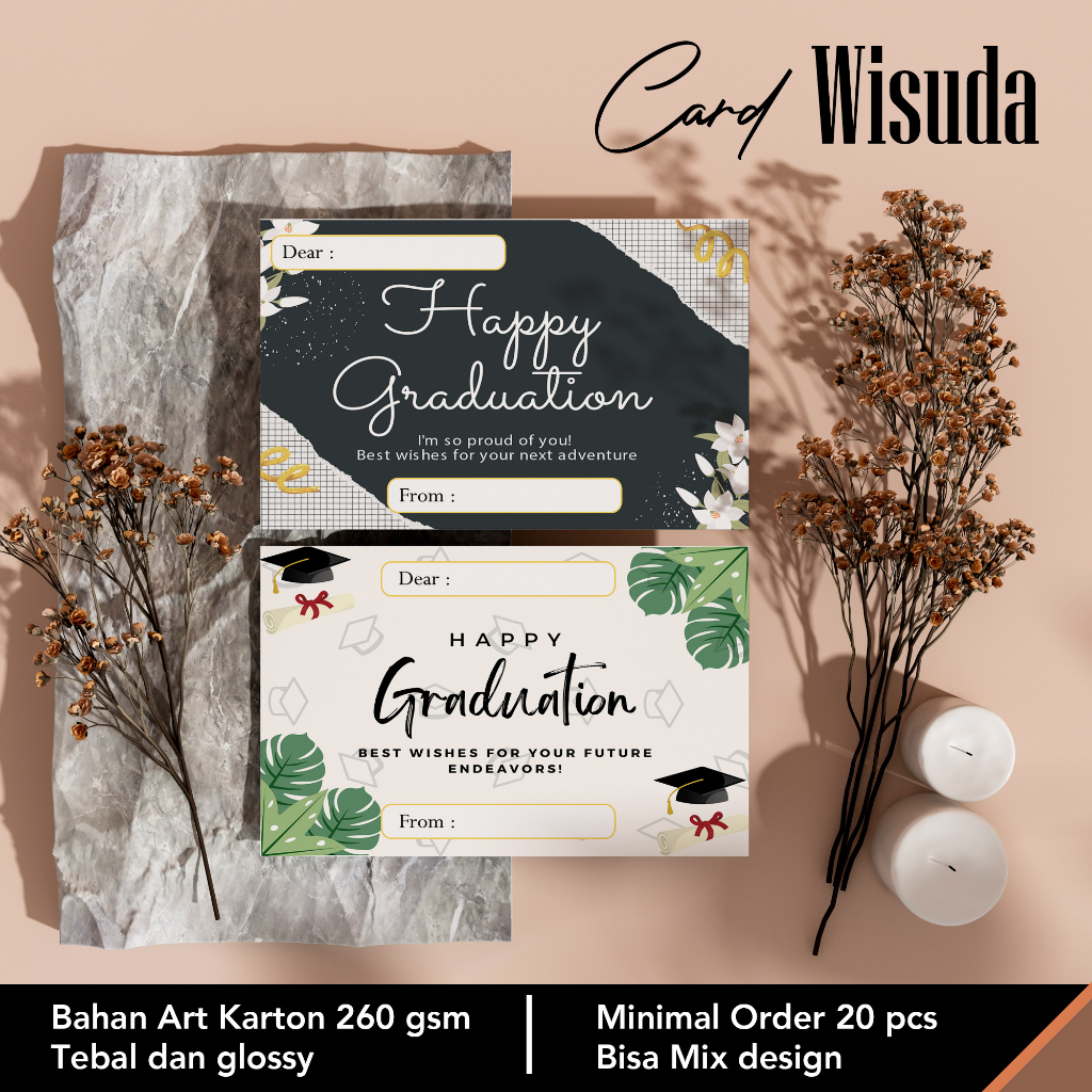 Jual isi 20 pcs // GREETING CARD GRADUATION / GIFT CARD / KARTU UCAPAN ...