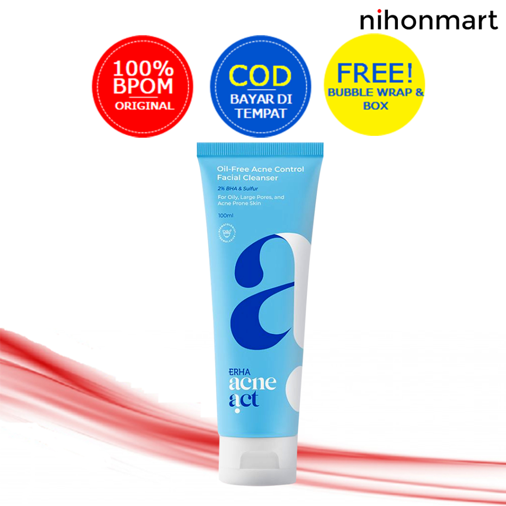 Jual Erha Acneact Oil Free & Acne Control Cleanser 100g | Shopee Indonesia