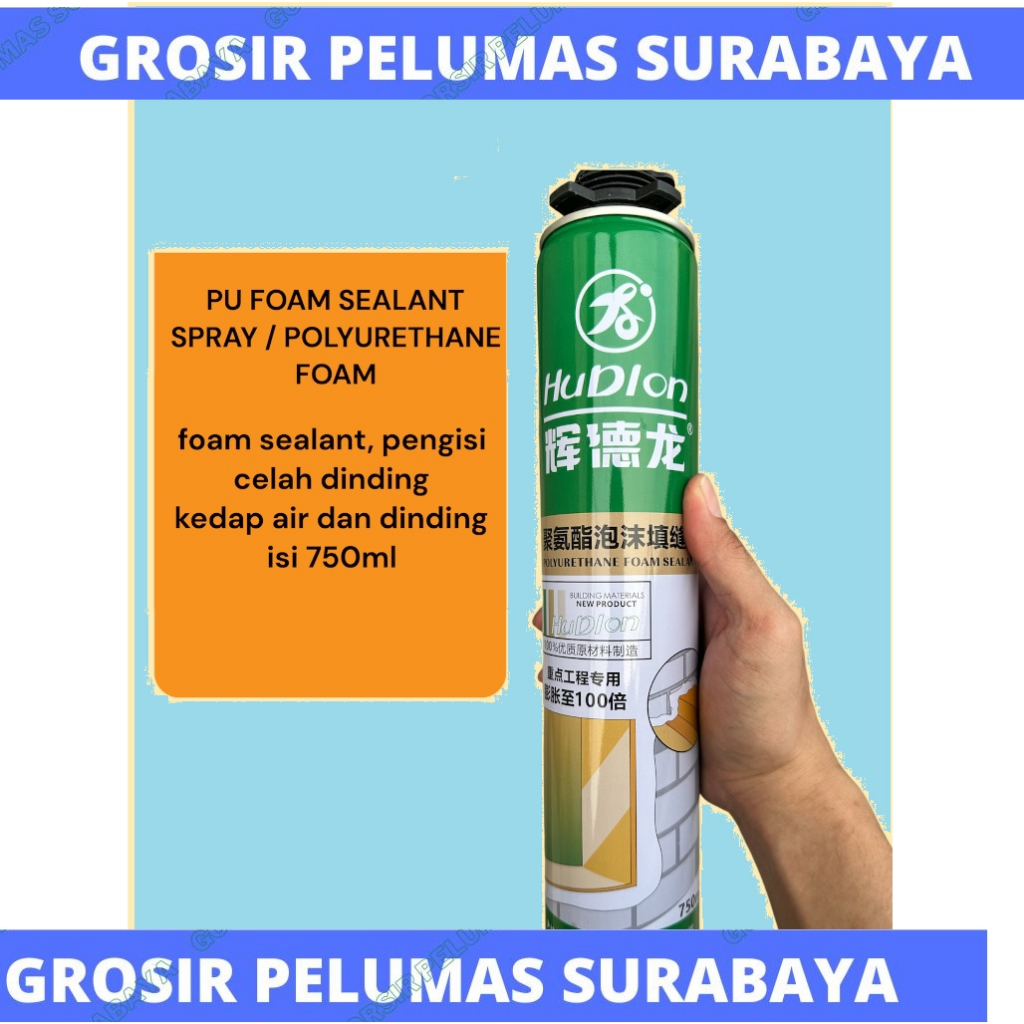 Jual Pu Foam Sealant Spray Polyurethane Foam 750ml Busa Sealent Spray