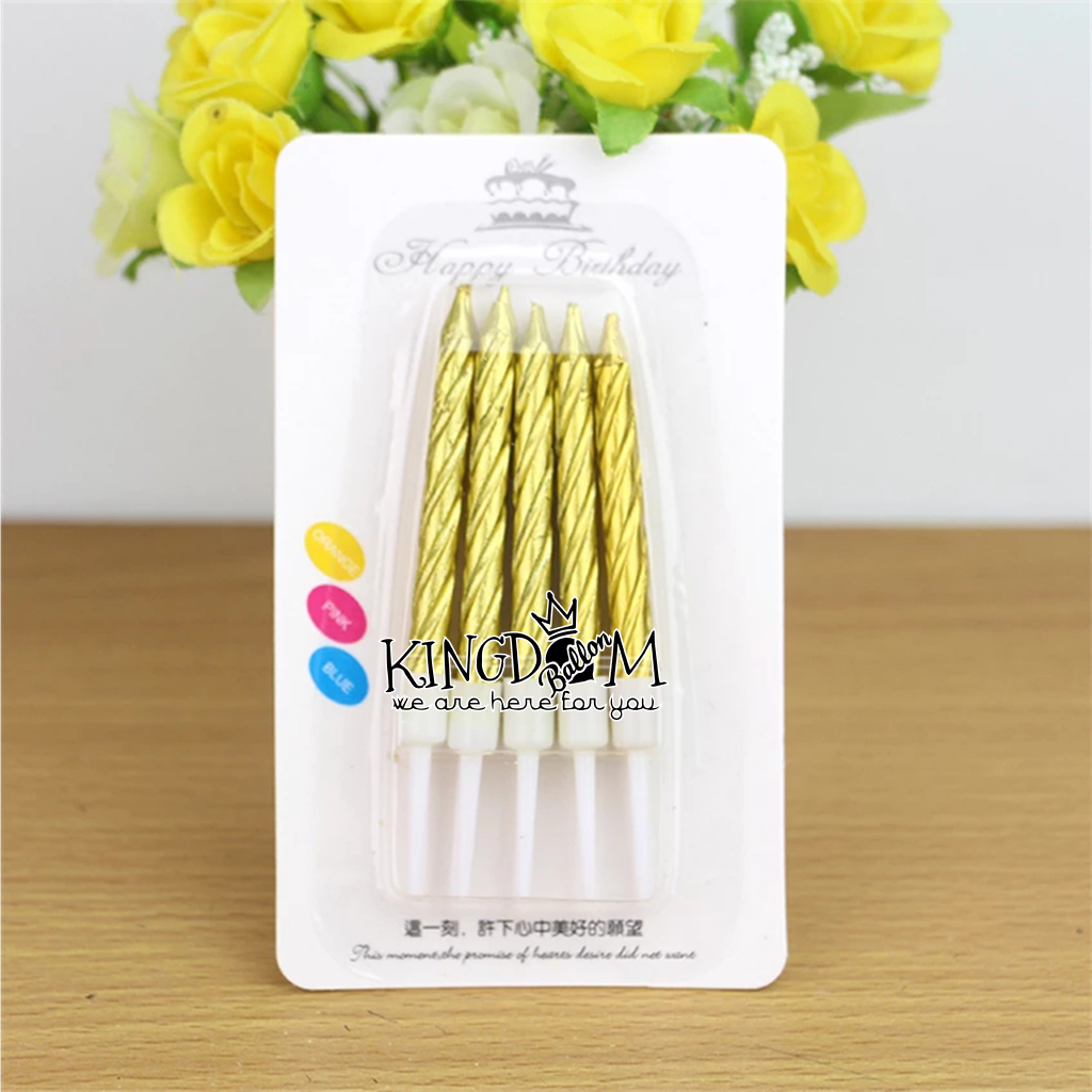 Jual Lilin Ulang Tahun / Lilin Lucu / Lilin Spiral / Lilin Ulir Gold ...