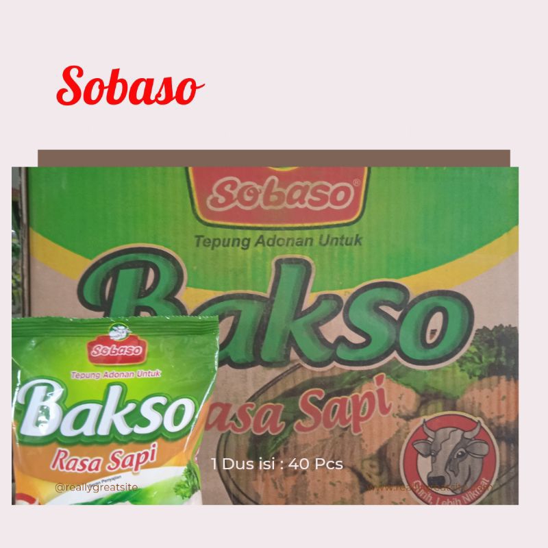 Jual Tepung Adonan Sobaso Rasa Sapi 250 gr ( 1 Dus ) isi 40 sachet ...