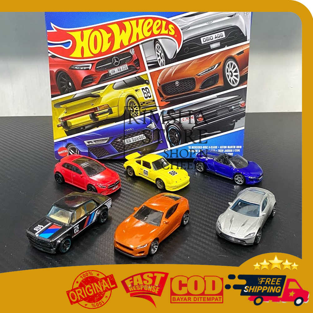 Jual Hot Wheels European 6 Car Pack Mercedes Benz A Class BMW 2002 Audi ...