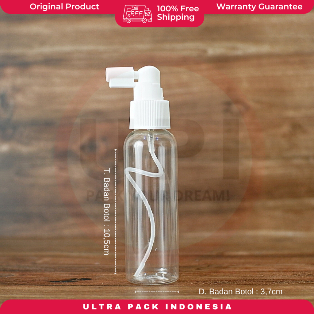 Jual KEMASAN BOTOL NOZZLE SPRAY - BOTOL PET BR 100ML CLEAR + SPRAYER ...