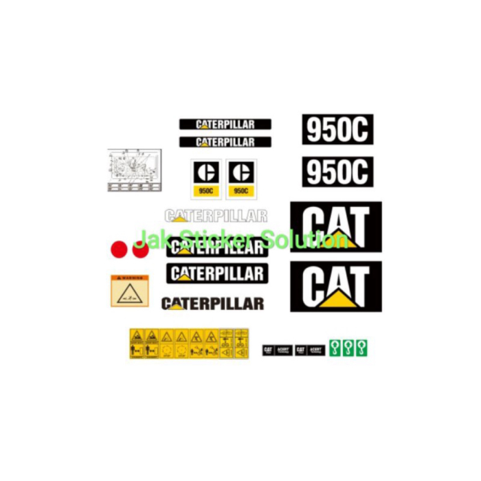 Jual STICKER ALAT BERAT STIKER Cat 950C Wheel Loader BAHAN WATERPROOF ...