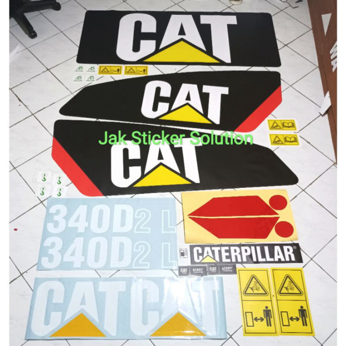 Jual SICKER ALAT BERAT STIKER Excavator Caterpillar Cat 340D2 L BAHAN ...