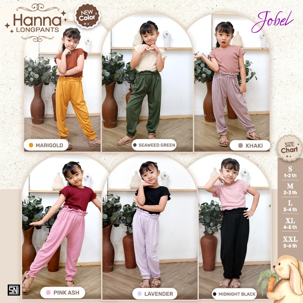 Jual Kazel Jobel Longpants Hanna Girl (1 Pcs) 1-5 Tahun New | Shopee Indonesia