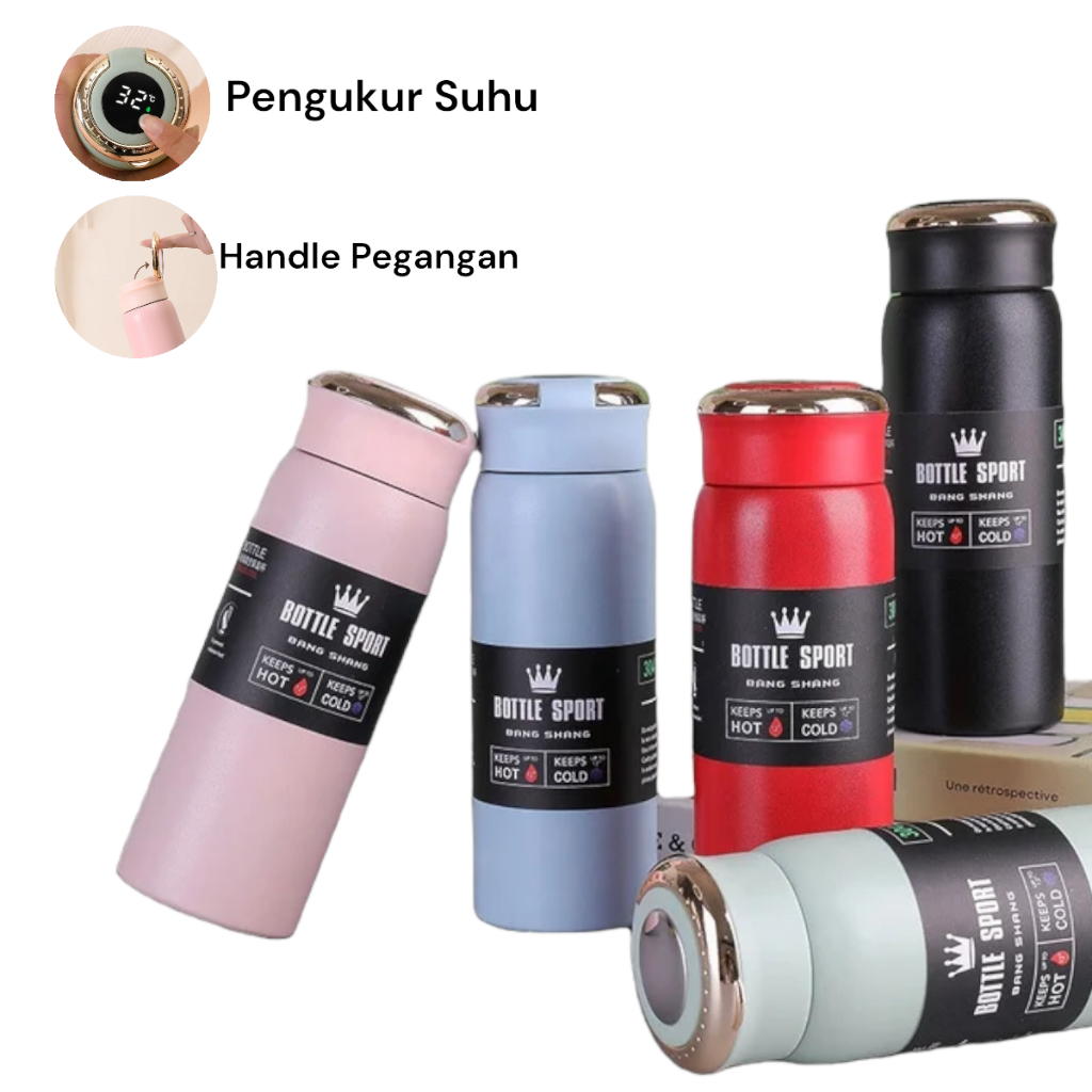 Jual Botol Air Minum Termos Stainless Steel Tahan Panas Dingin 500ml Thermos Tumbler Vacuum ...