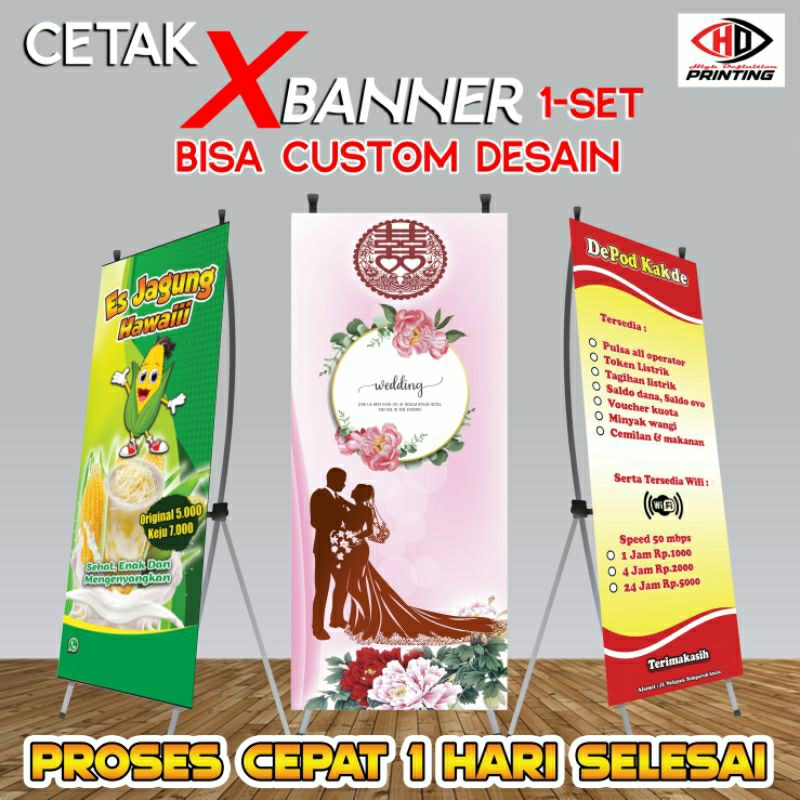 Jual CETAK STANDING BANNER/ X-BANNER FULL SET | Shopee Indonesia