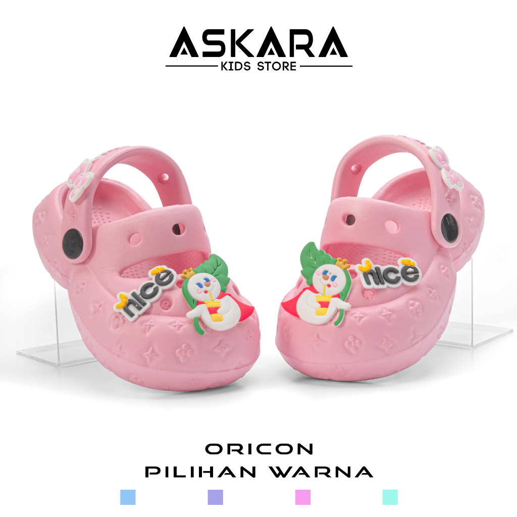 Jual ASKARA - NEW Sandal anak perempuan Model selop baim karakter mixue ...