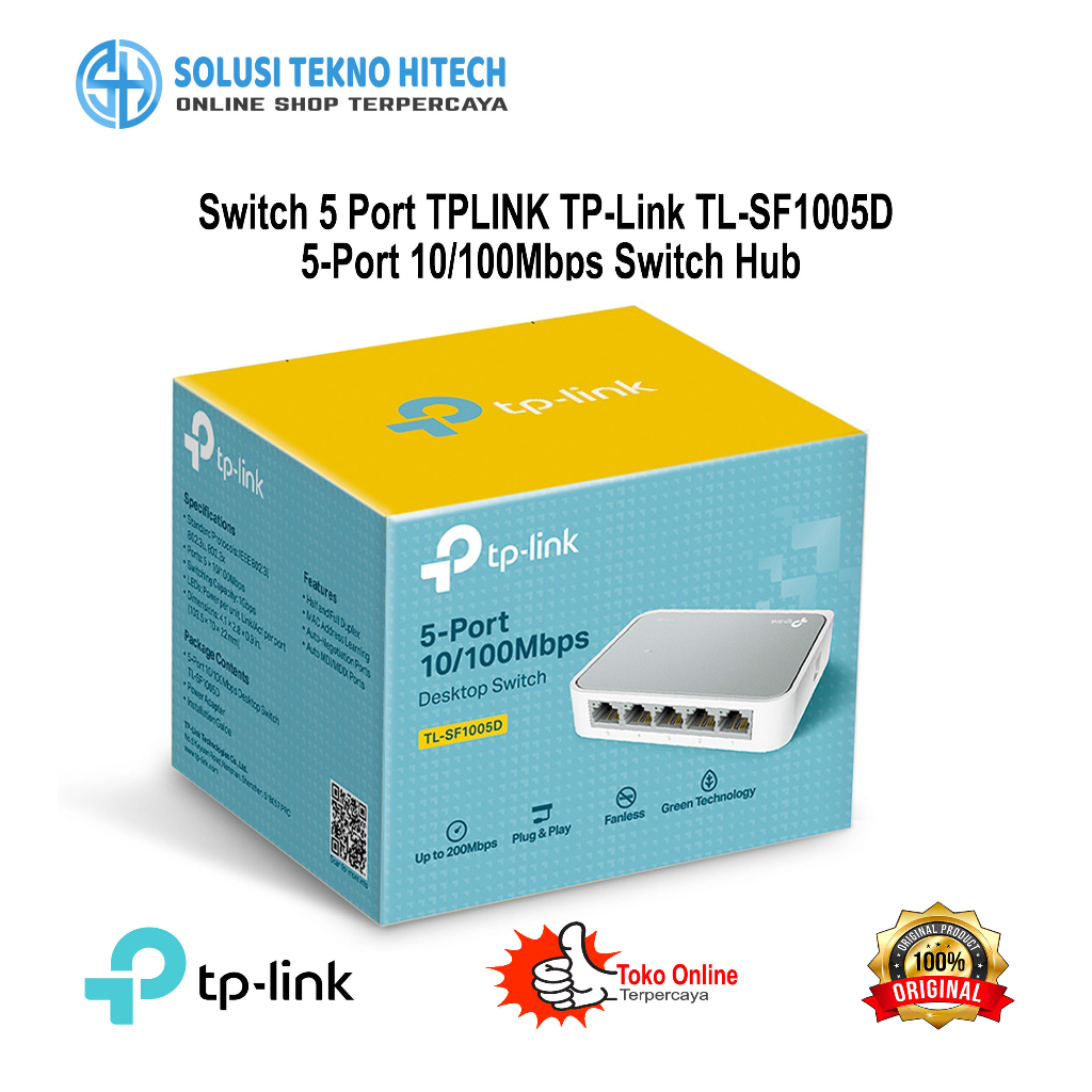 Jual Switch 5 Port TP-Link TL-SF1005D 5-Port 10/100Mbps Switch Hub | Shopee Indonesia