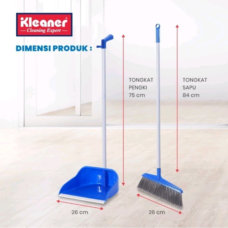 Jual Kleaner Sapu Lantai dan Pengki 1 Set LengkapDengan Handle Broom ...