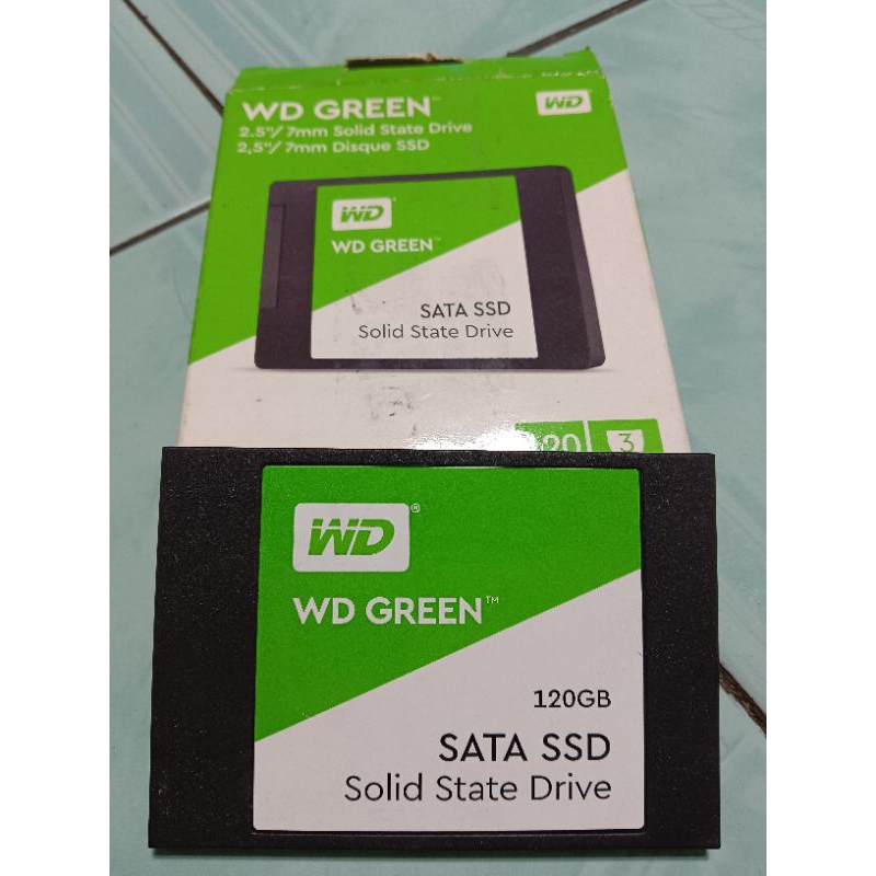 Jual WD GREEN Sata SSD 120gb second free hdd caddy battery health 99% ...