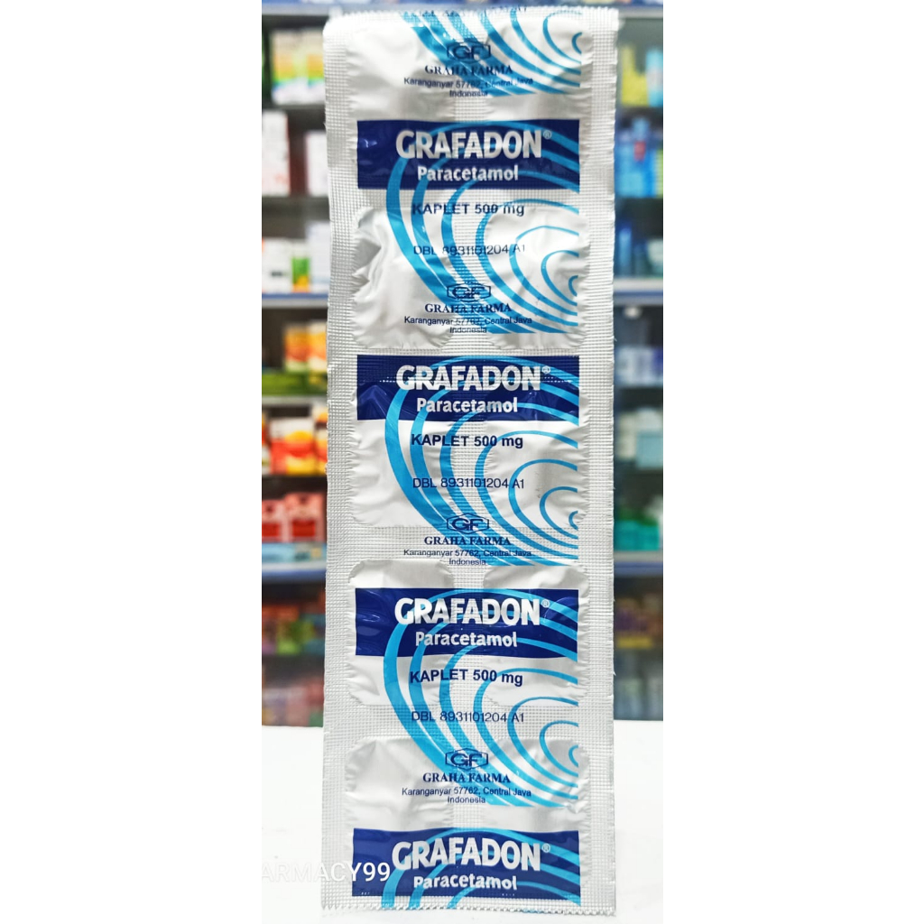 Jual Grafadon 500MG 𝟏 𝐒𝐓𝐑𝐈𝐏 𝐈𝐒𝐈 𝟏𝟎 𝐊𝐀𝐏𝐋𝐄𝐓 - Meredakan Demam, Sakit ...