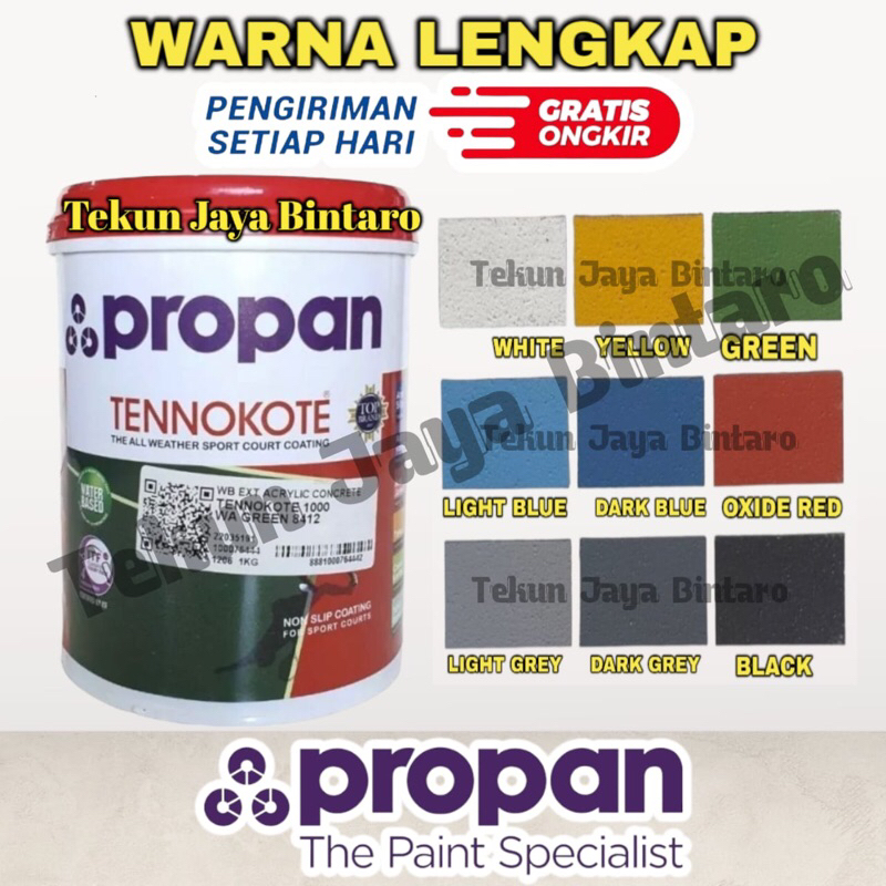 Jual PROPAN TENNOKOTE Cat Lapangan Cat Lantai Beton dan Aspal Anti Slip ...
