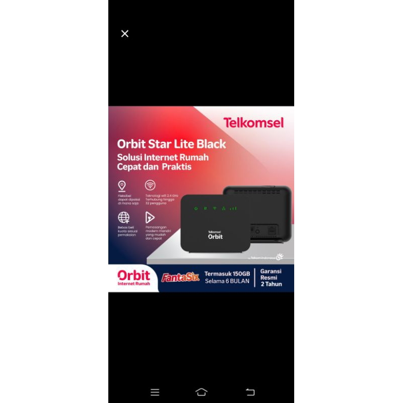 Jual Telkomsel orbit star lite modem wifi 4G High speed NEW SECOND ...