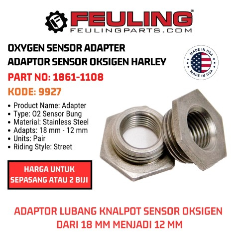Jual OXYGEN SENSOR ADAPTER ADAPTOR SENSOR OKSIGEN HARLEY 1861-1108 kode ...