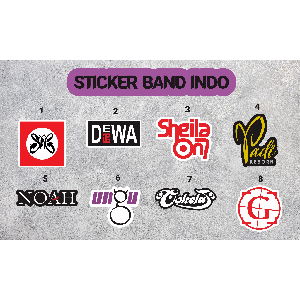 Jual STICKER BAND INDO /STICKER AESTHETIC BAND INDO / STICKER HELM ...